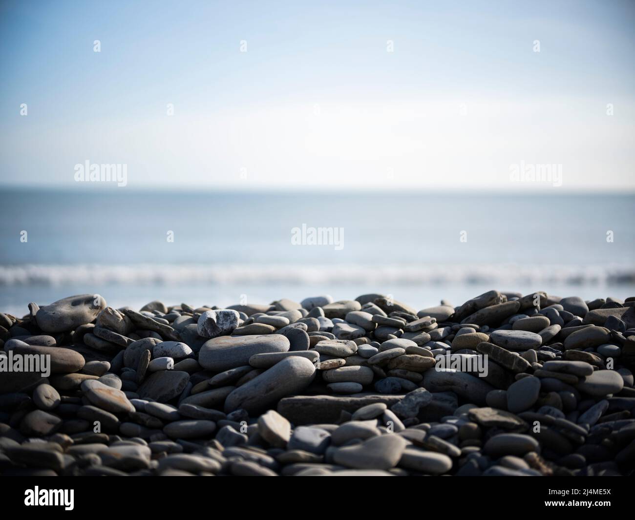 General view of the beach at Amroth, Pembrokeshire, Wales Stock Photo ...