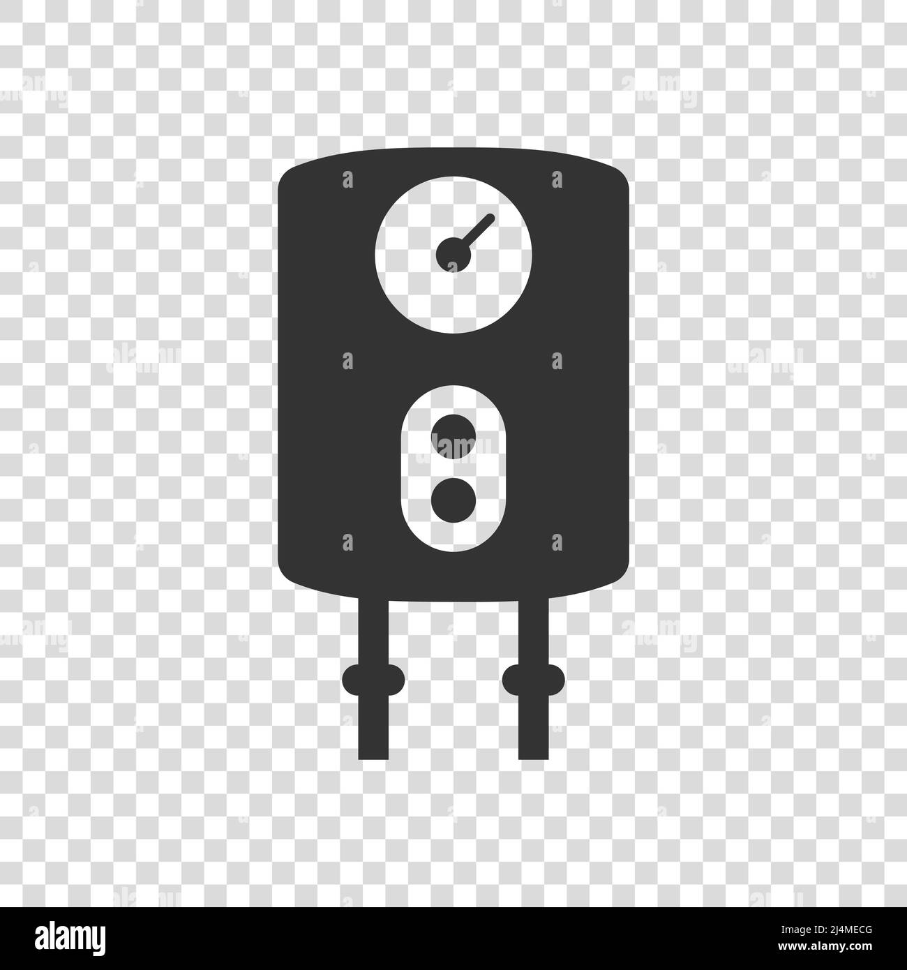Gas boiler icon in flat style. Heater vector illustration on isolated ...