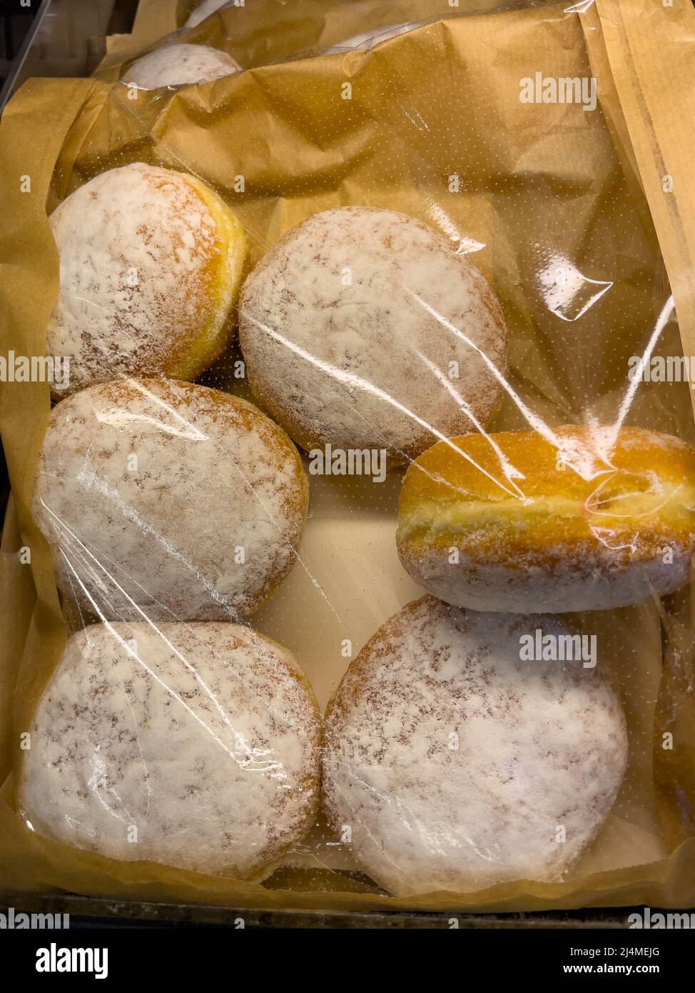 Berliner also called doughnut packed in a transparent package today ...