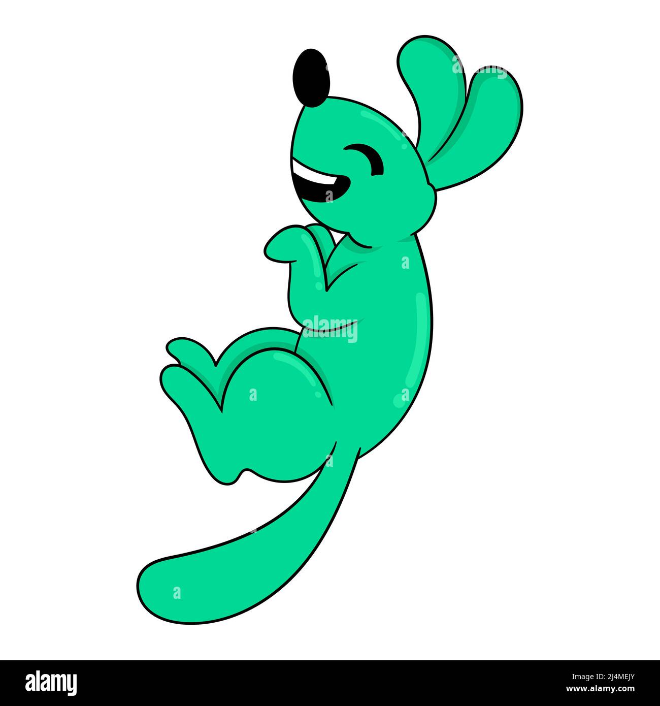 green weasel laughing on its back Stock Vector Image & Art - Alamy