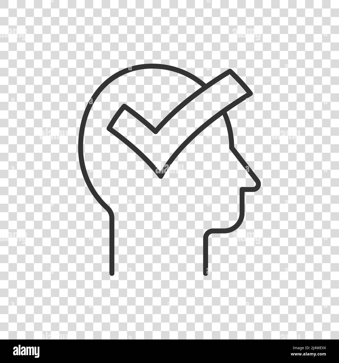 Organization management icon in flat style. People with check mark ...