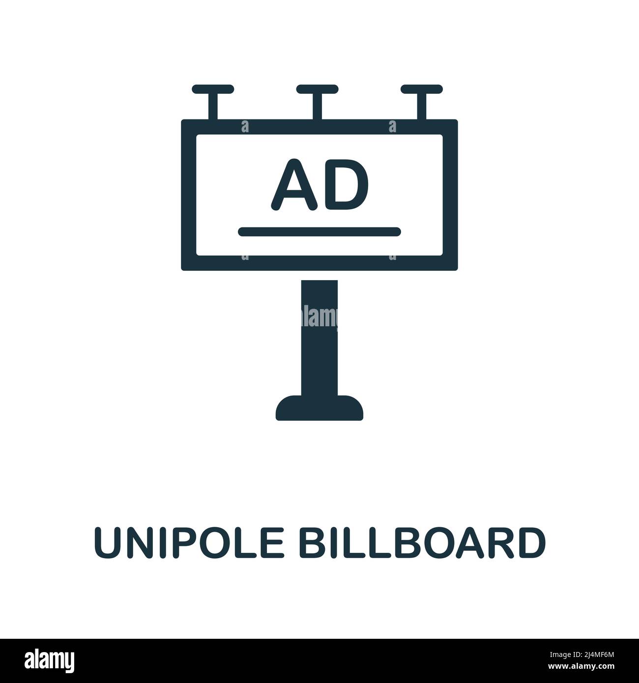 Unipole Billboard flat icon. Colored element sign from outdoor ...