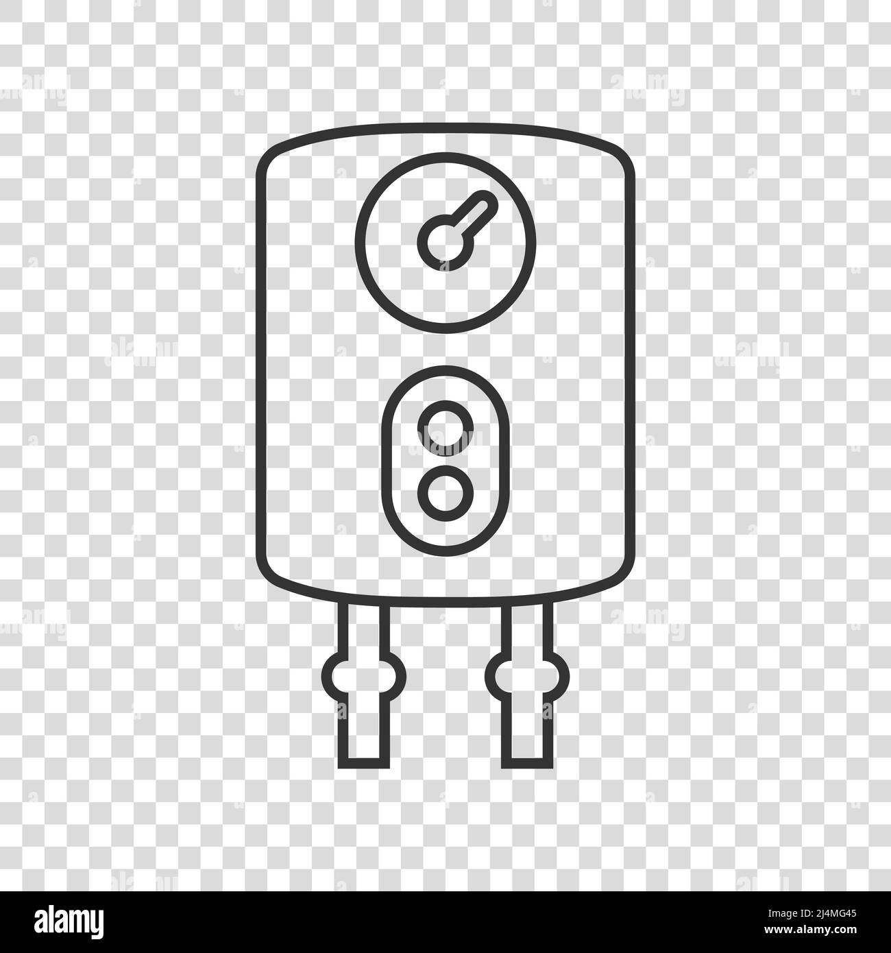 Gas boiler icon in flat style. Heater vector illustration on isolated ...