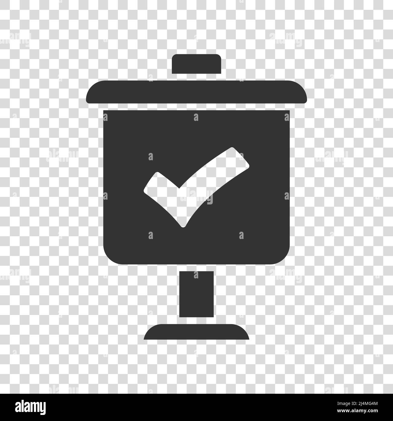 Checklist vector icon. Survey vector illustration in flat design on ...