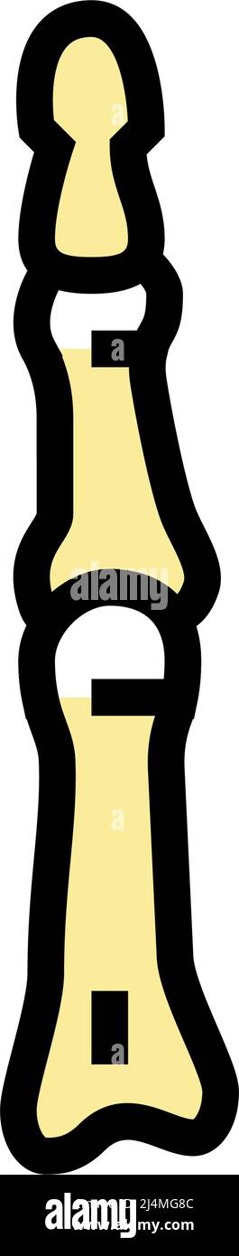 finger bone color icon vector illustration Stock Vector Image & Art - Alamy