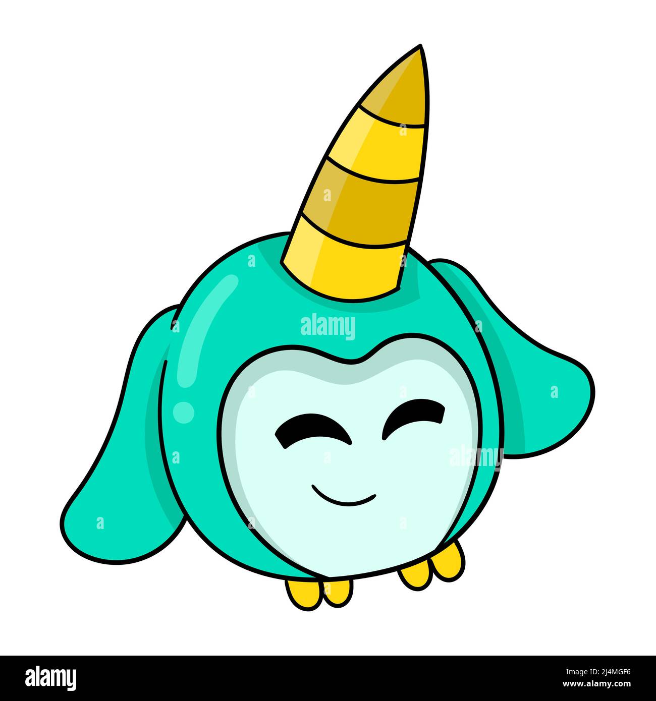 cute round creature smiling Stock Vector Image & Art - Alamy