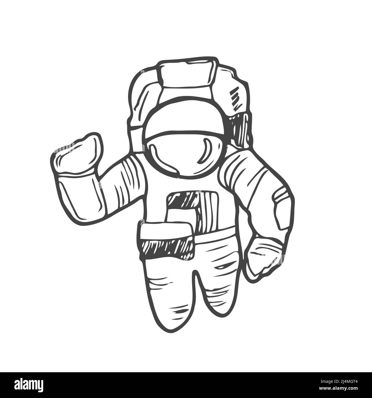 Hand drawn astronaut icon in doodle style Stock Vector Image & Art - Alamy