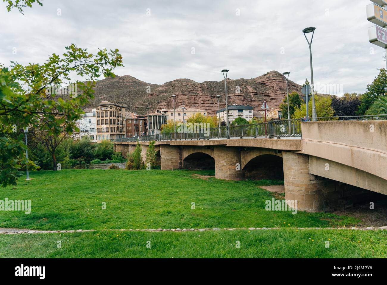 Najera bridge by The way of Saint James in La Rioja of Spain - sep ...