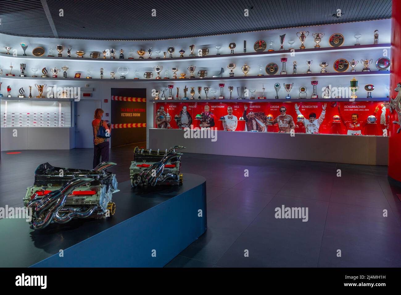 Maranello, Italy, September 23, 2021: Trophies from F1 competitions ...