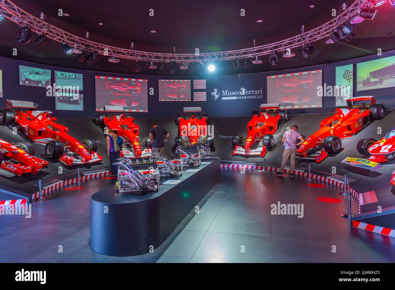 Maranello, Italy, September 23, 2021: Ferrari F1 racing cars inside of ...