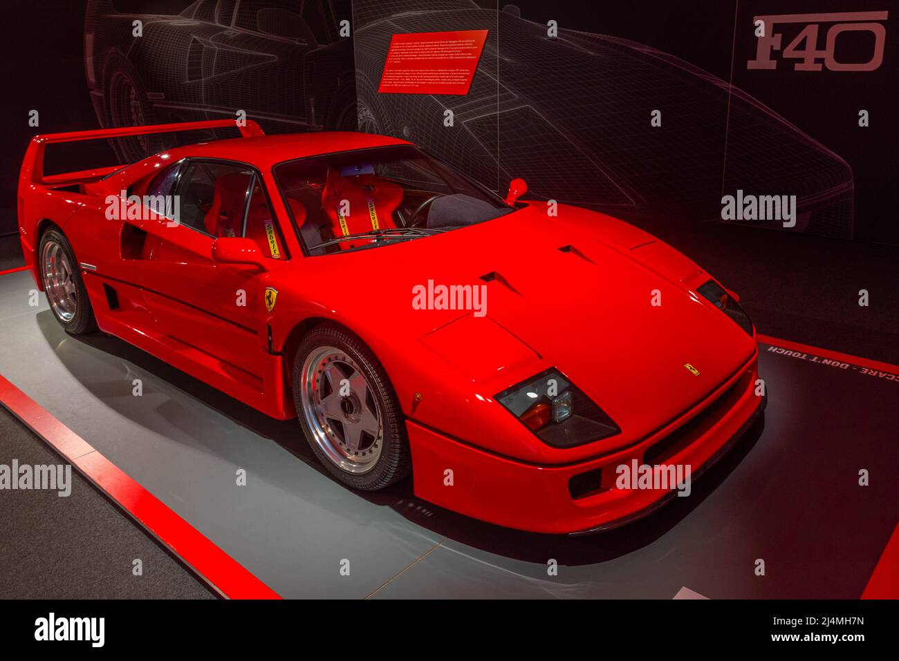 Maranello, Italy, September 23, 2021: Ferrari F40 inside of the museo ...