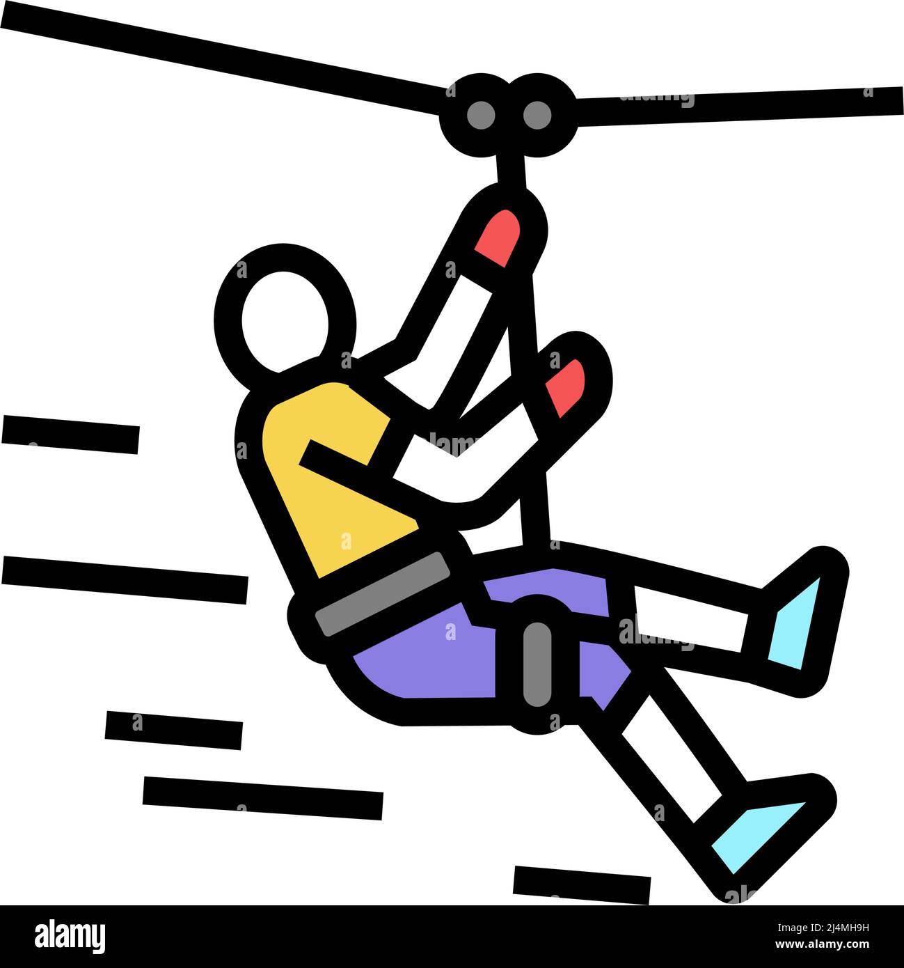 Canyoning zip line hi-res stock photography and images - Alamy