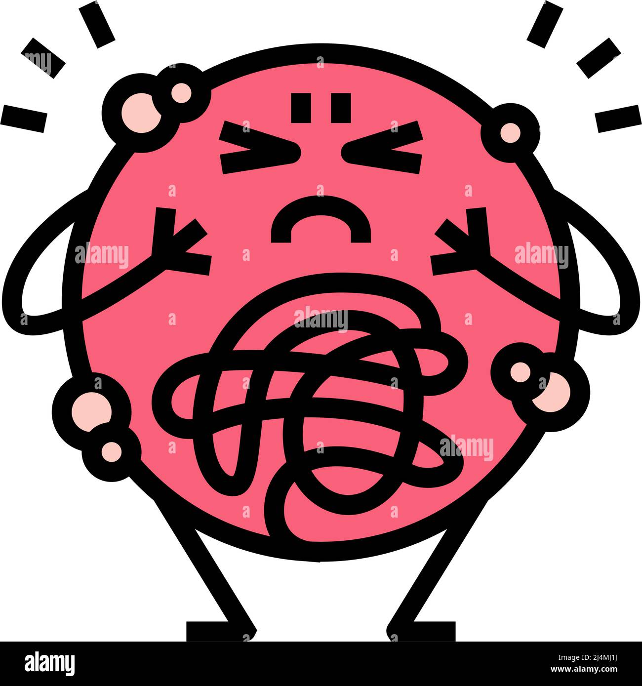 disease health problem color icon vector illustration Stock Vector ...