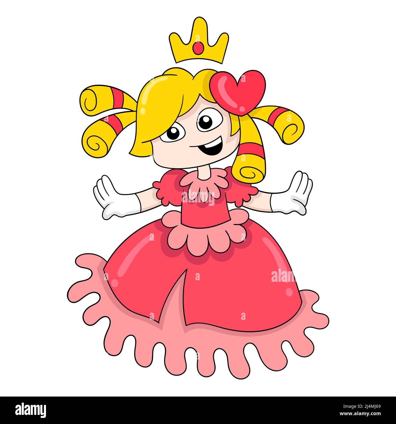 beautiful blonde haired princess wearing dress Stock Vector Image & Art ...