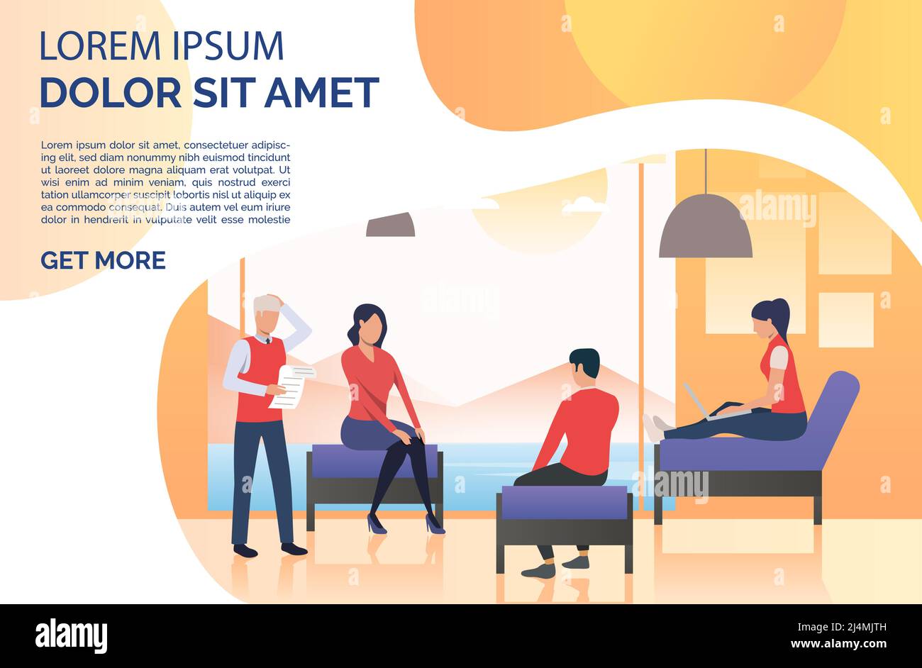 Informal project discussion Stock Vector Images - Alamy