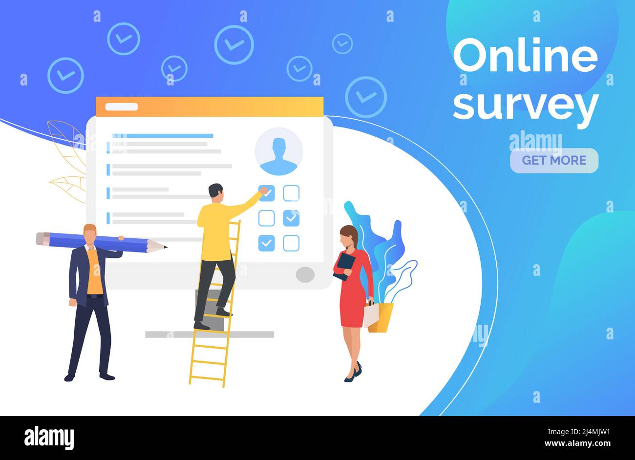 Answering survey Stock Vector Images - Alamy