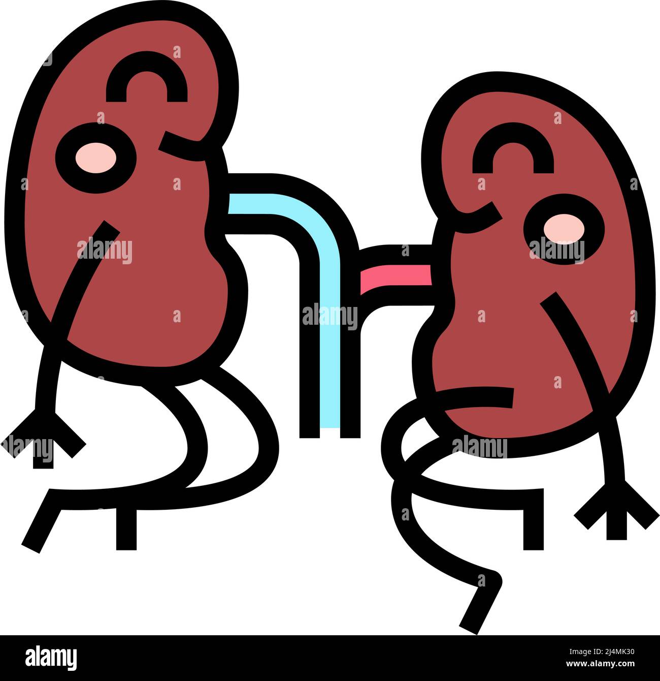 kidneys healthcare color icon vector illustration Stock Vector Image ...