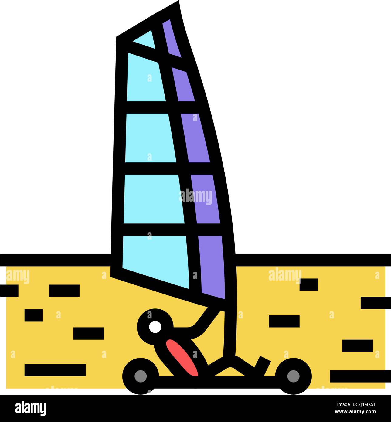 land sailing color icon vector illustration Stock Vector Image & Art ...
