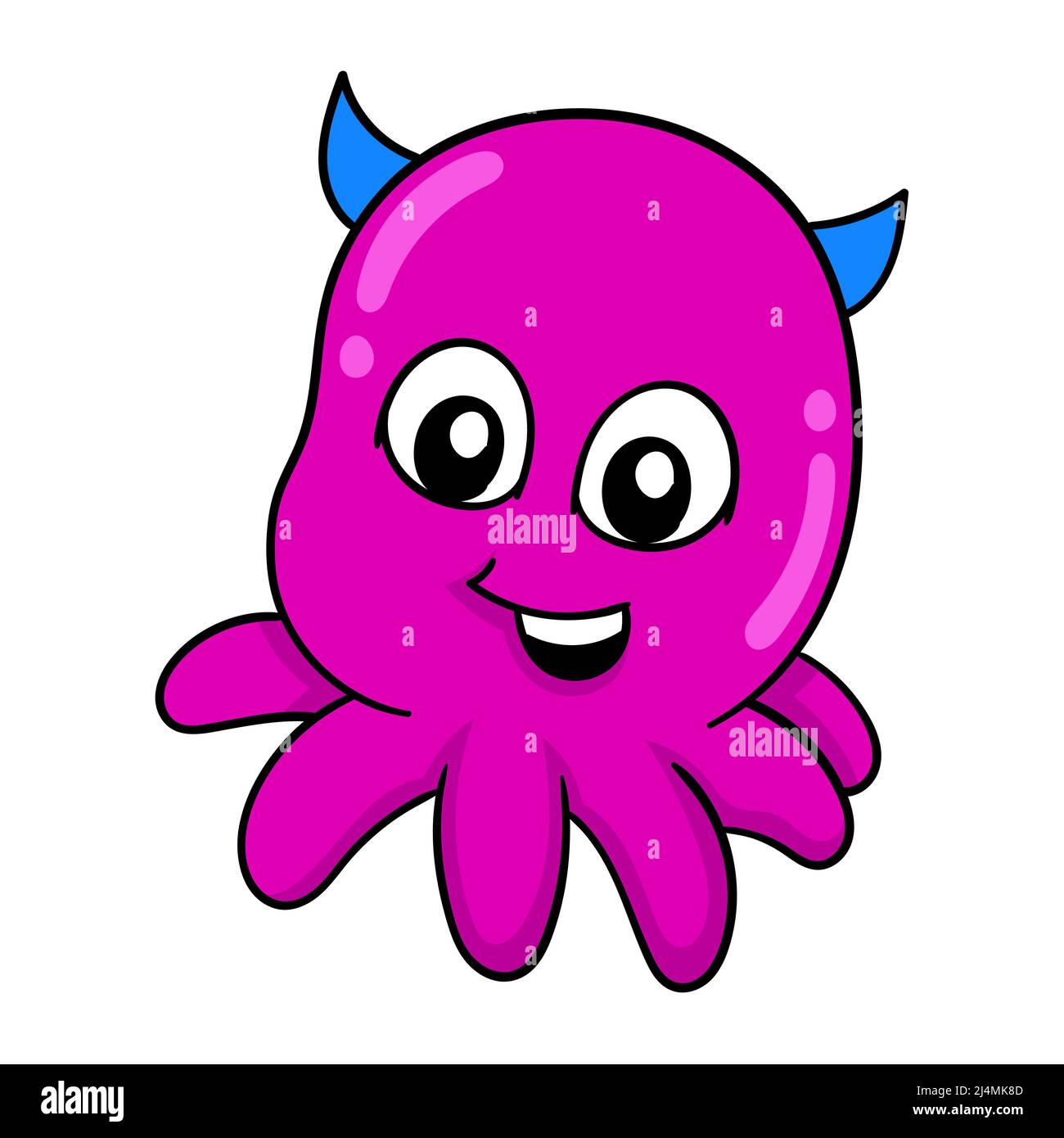 Purple octopus icon Cut Out Stock Images & Pictures - Alamy