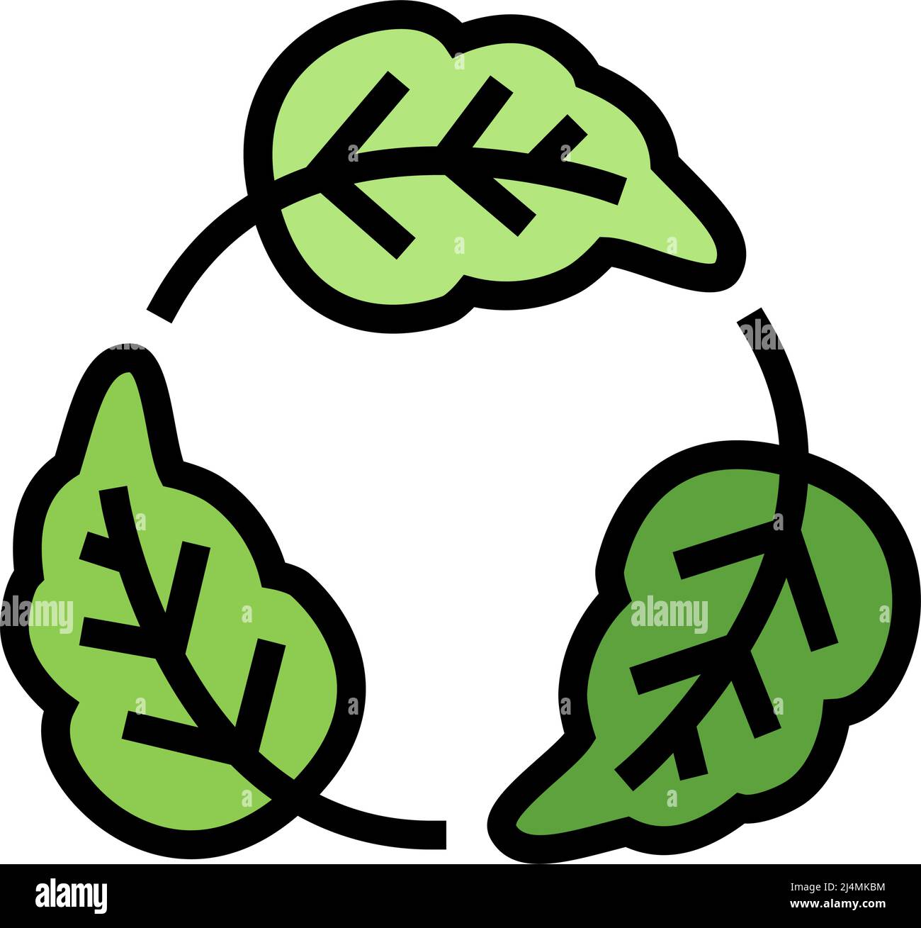 eco recycle leaf color icon vector illustration Stock Vector Image ...