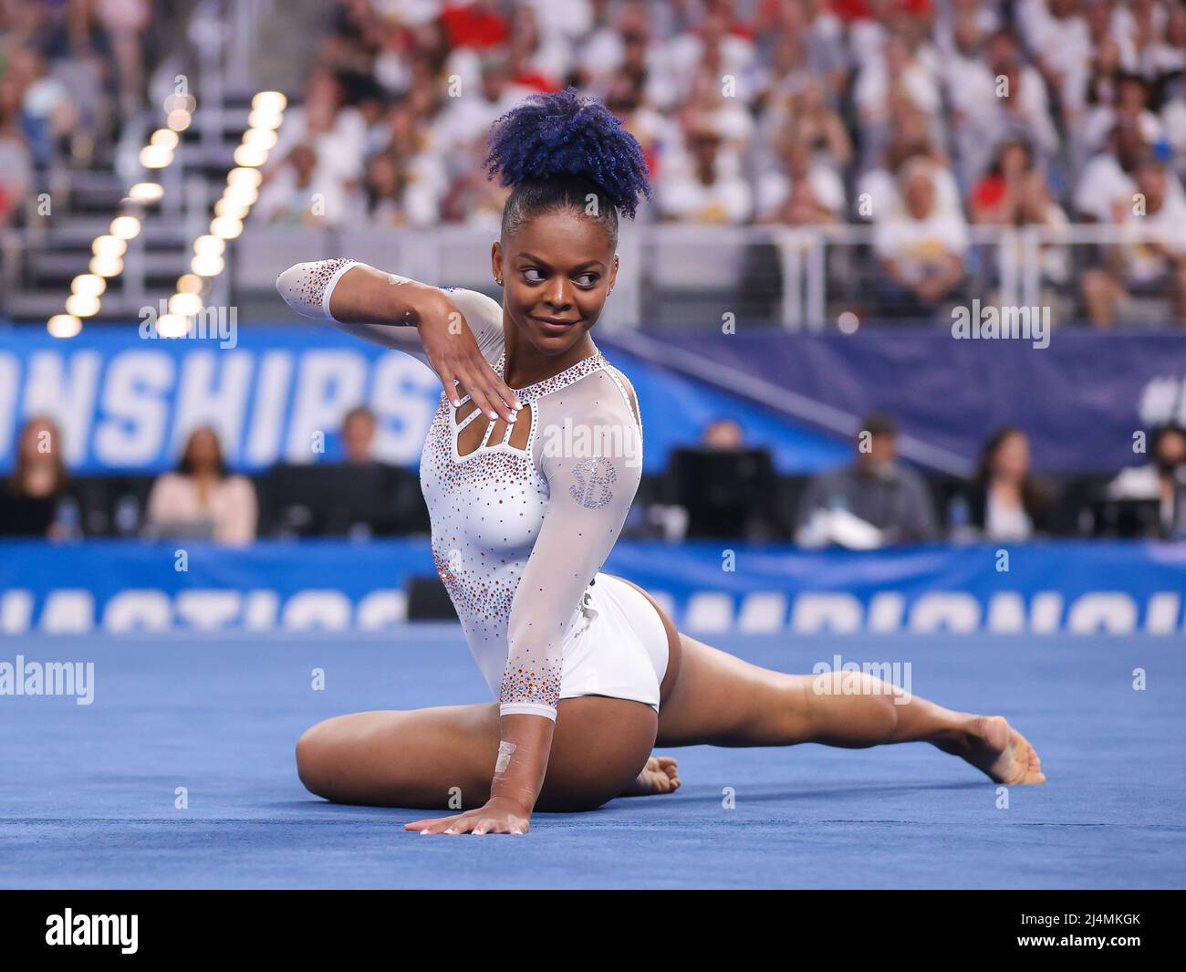 Fort Worth, TX, USA. 16th Apr, 2022. Florida's Trinity Thomas finishes ...
