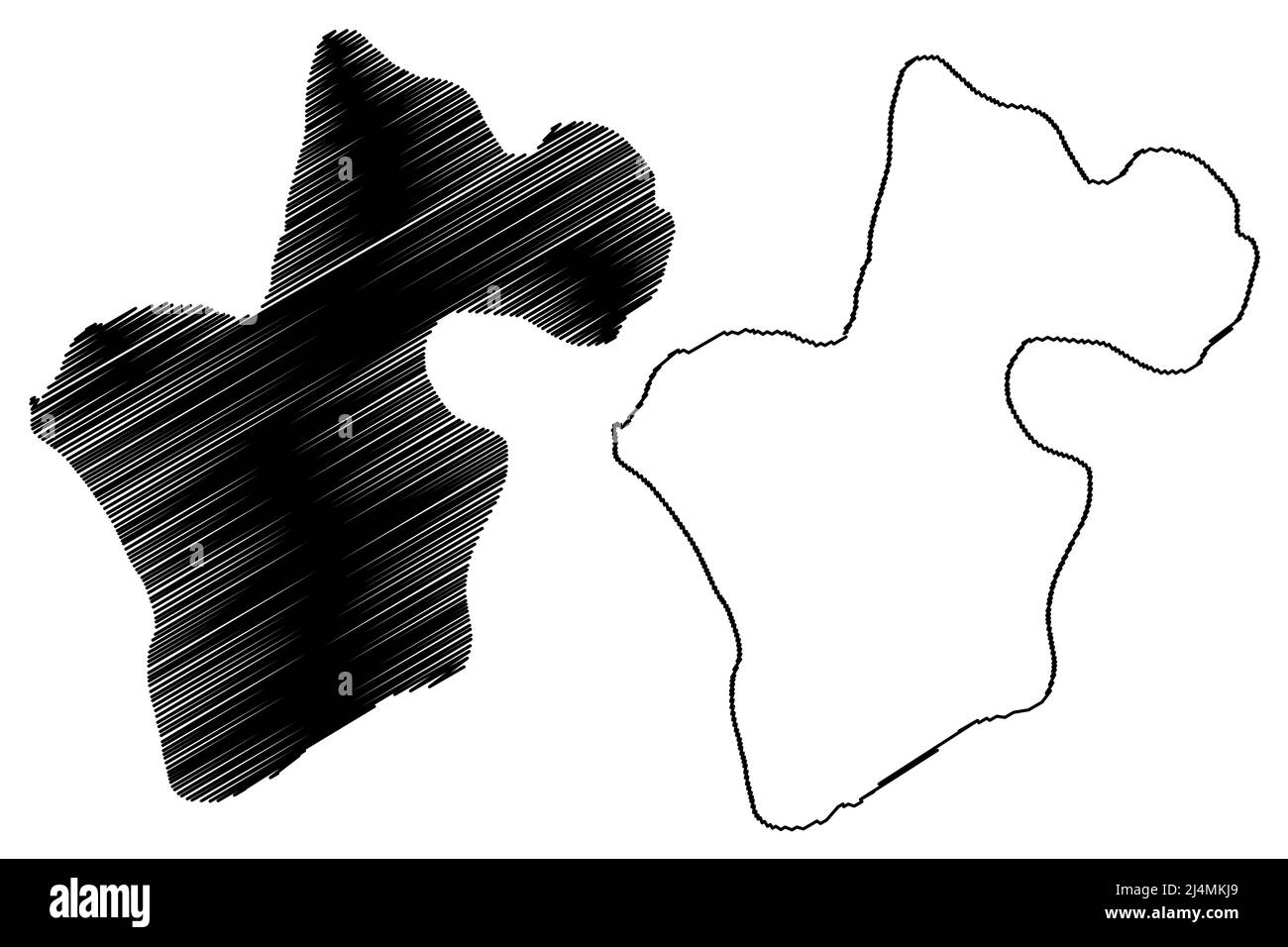 Svinoy island (Kingdom of Denmark, Faroe Islands) map vector ...