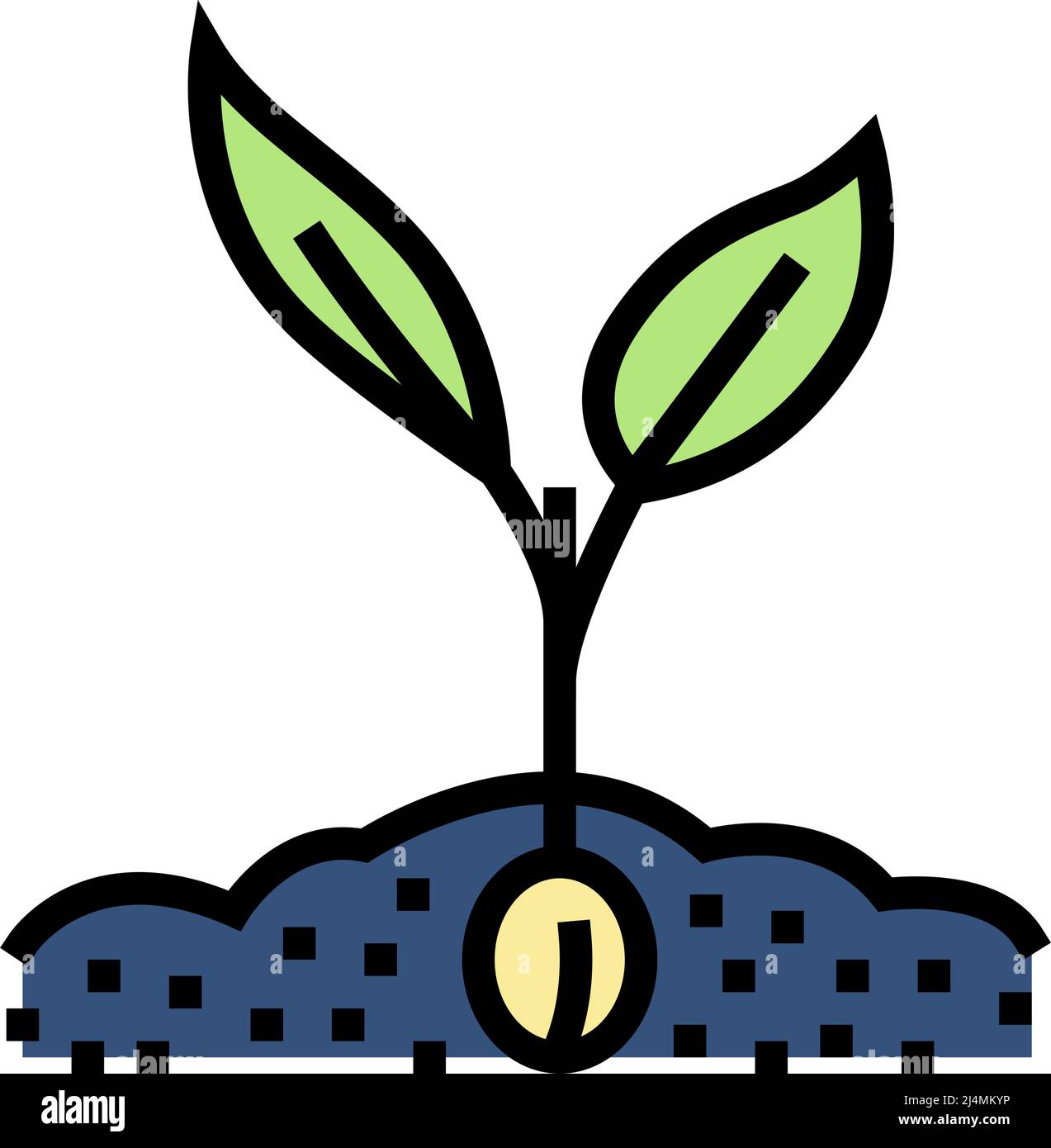 sprout leaf color icon vector illustration Stock Vector Image & Art - Alamy