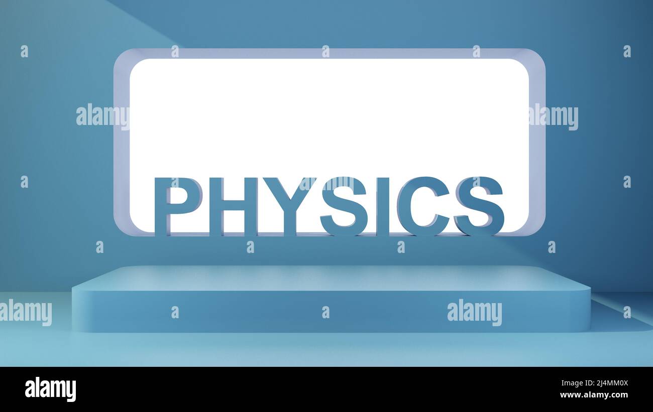 blank screen with word physics. 3d rendering Stock Photo - Alamy