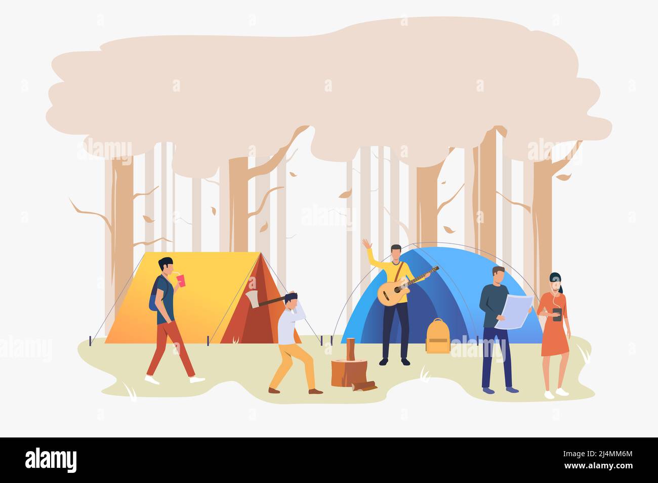 Campsite layout Stock Vector Images - Alamy