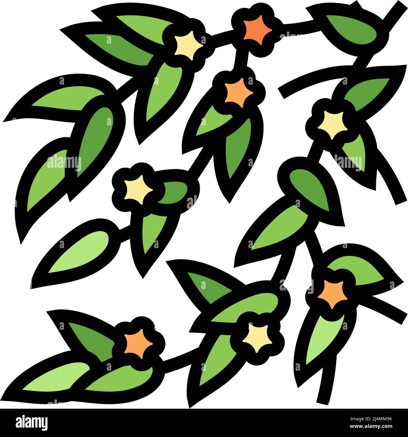 spring leaf color icon vector illustration Stock Vector Image & Art - Alamy