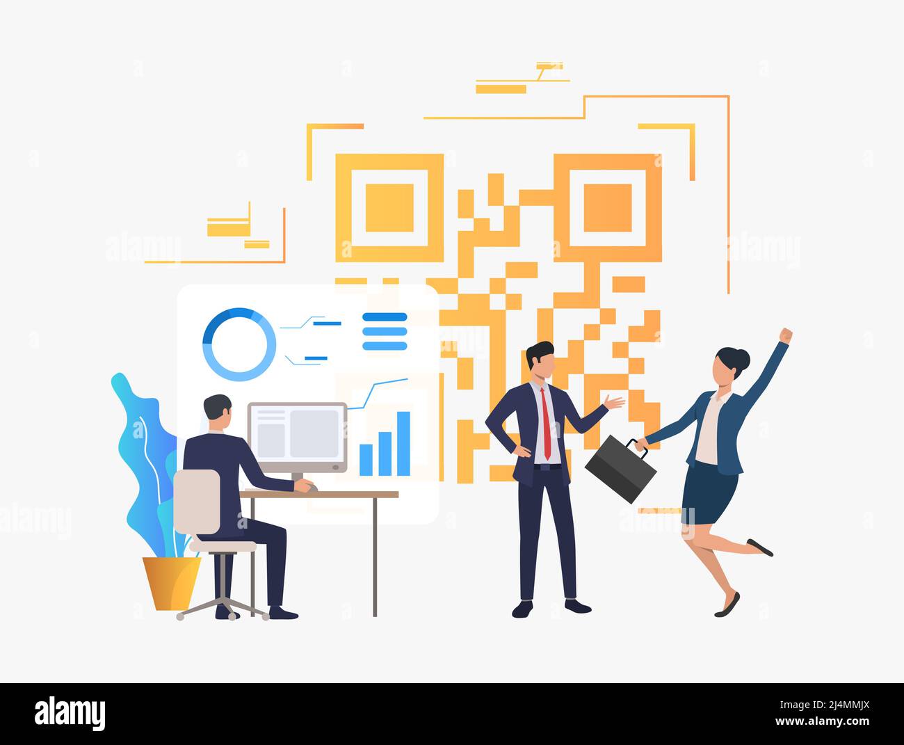 Cartoon qr code hi-res stock photography and images - Alamy