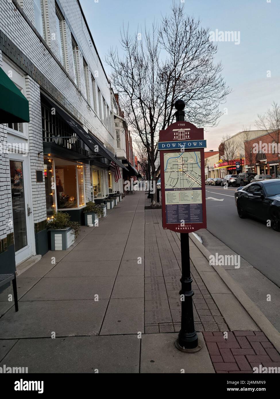 Streetscape view of Franklin, Tennessee Stock Photo - Alamy