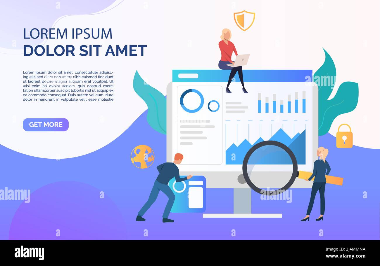 Reviewing information Stock Vector Images - Alamy