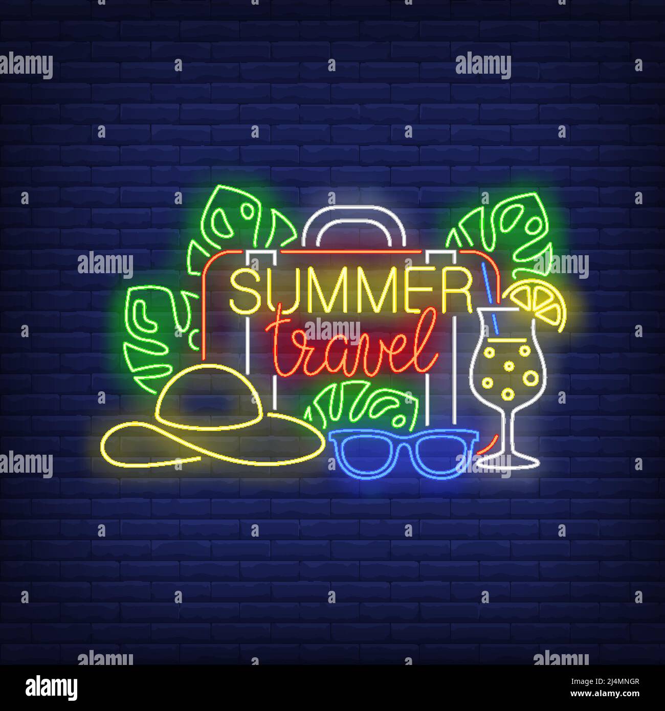 The modern light and tourism is illuminated Stock Vector Images - Alamy