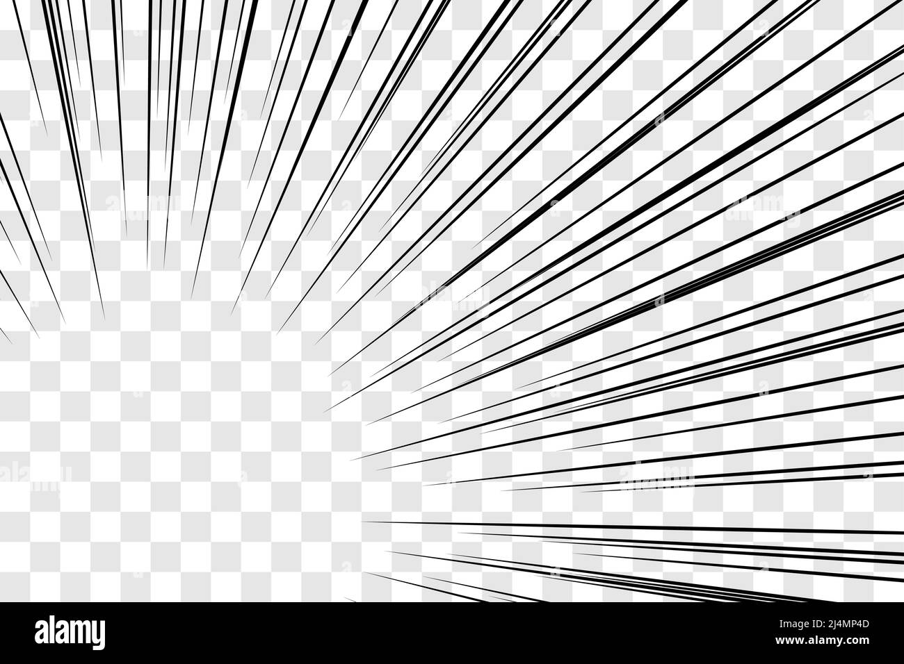 Manga action frame speed simple lines Motion radial lines isolated on ...