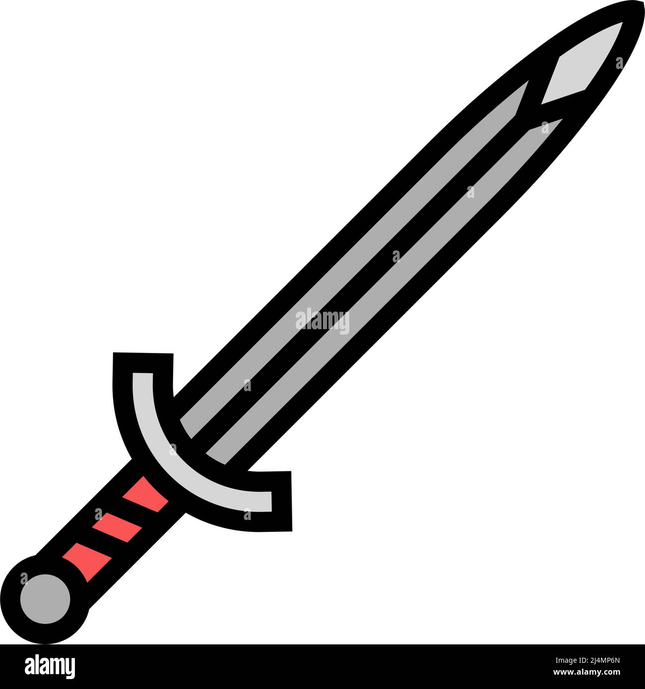 sword weapon color icon vector illustration Stock Vector Image & Art ...