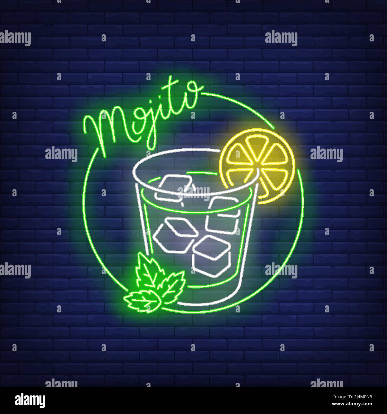 Mojito neon Stock Vector Images - Alamy