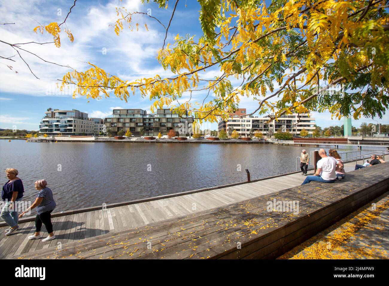 Kingston Foreshore mixed use development on the shores of Lake Burley ...