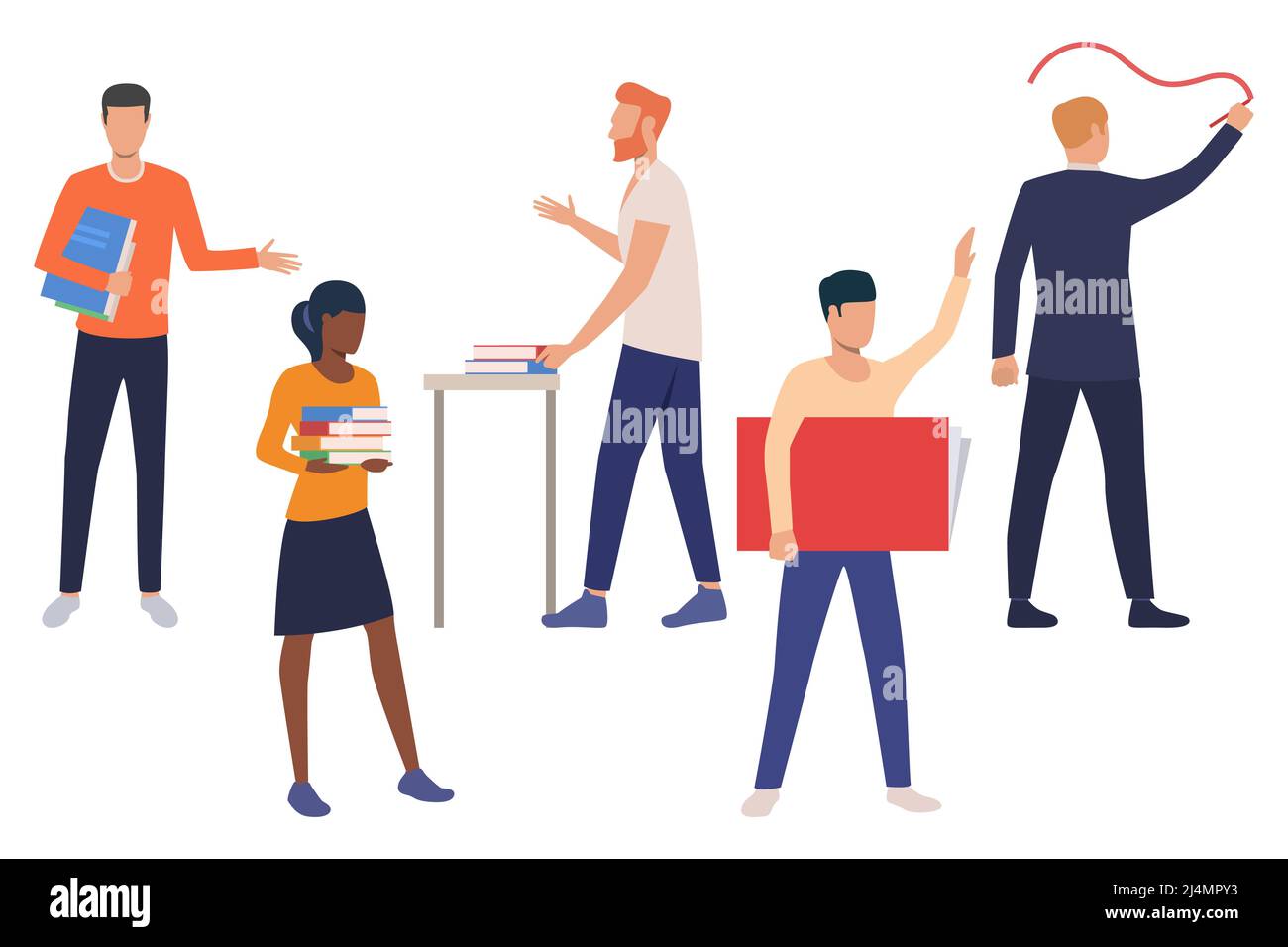 Studying in class Stock Vector Images - Alamy