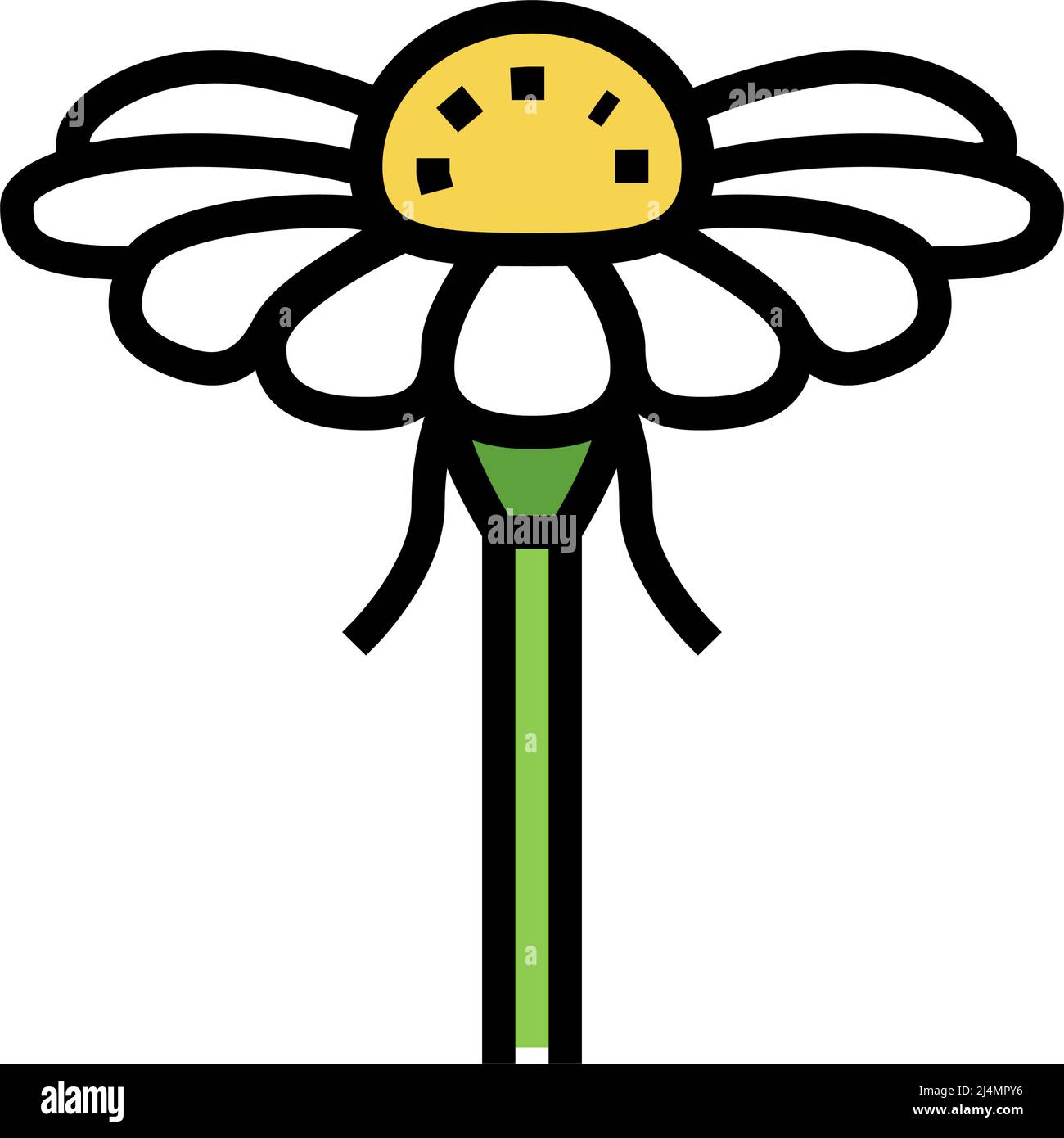 chamomile flower bud color icon vector illustration Stock Vector Image ...