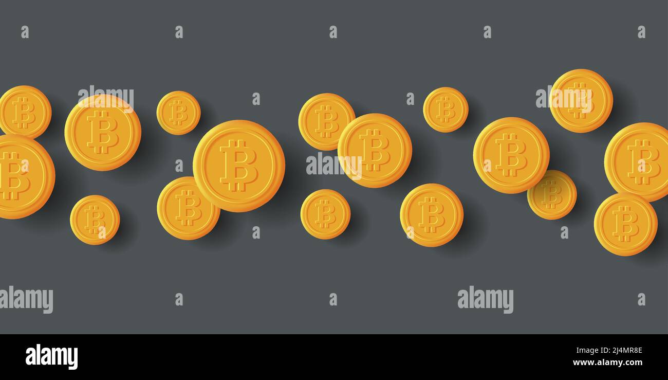 Gold bitcoin coins in Stock Vector Images - Alamy