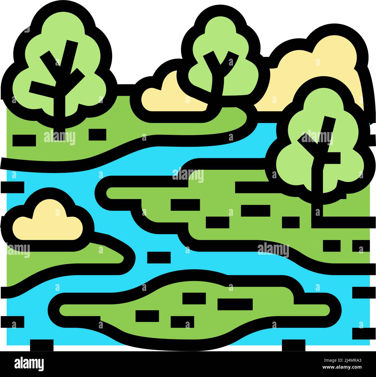 swamp nature color icon vector illustration Stock Vector Image & Art ...