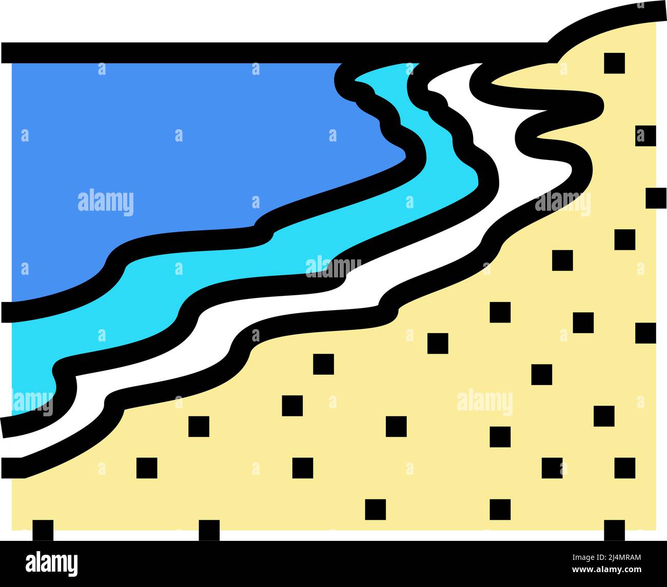 sea coastline color icon vector illustration Stock Vector Image & Art ...