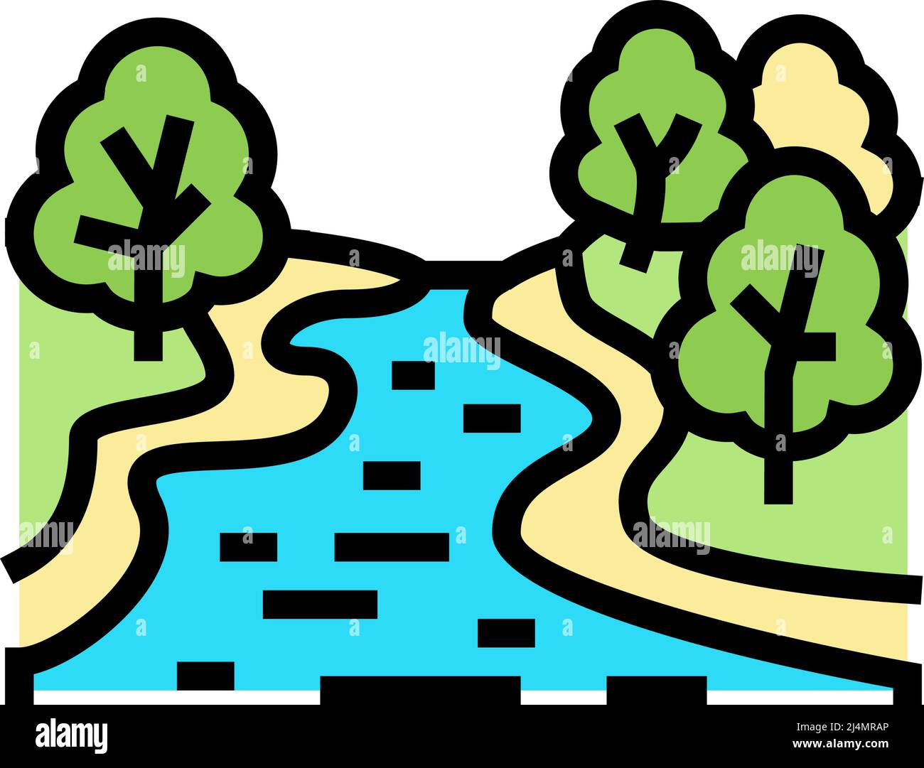 river nature color icon vector illustration Stock Vector Image & Art ...