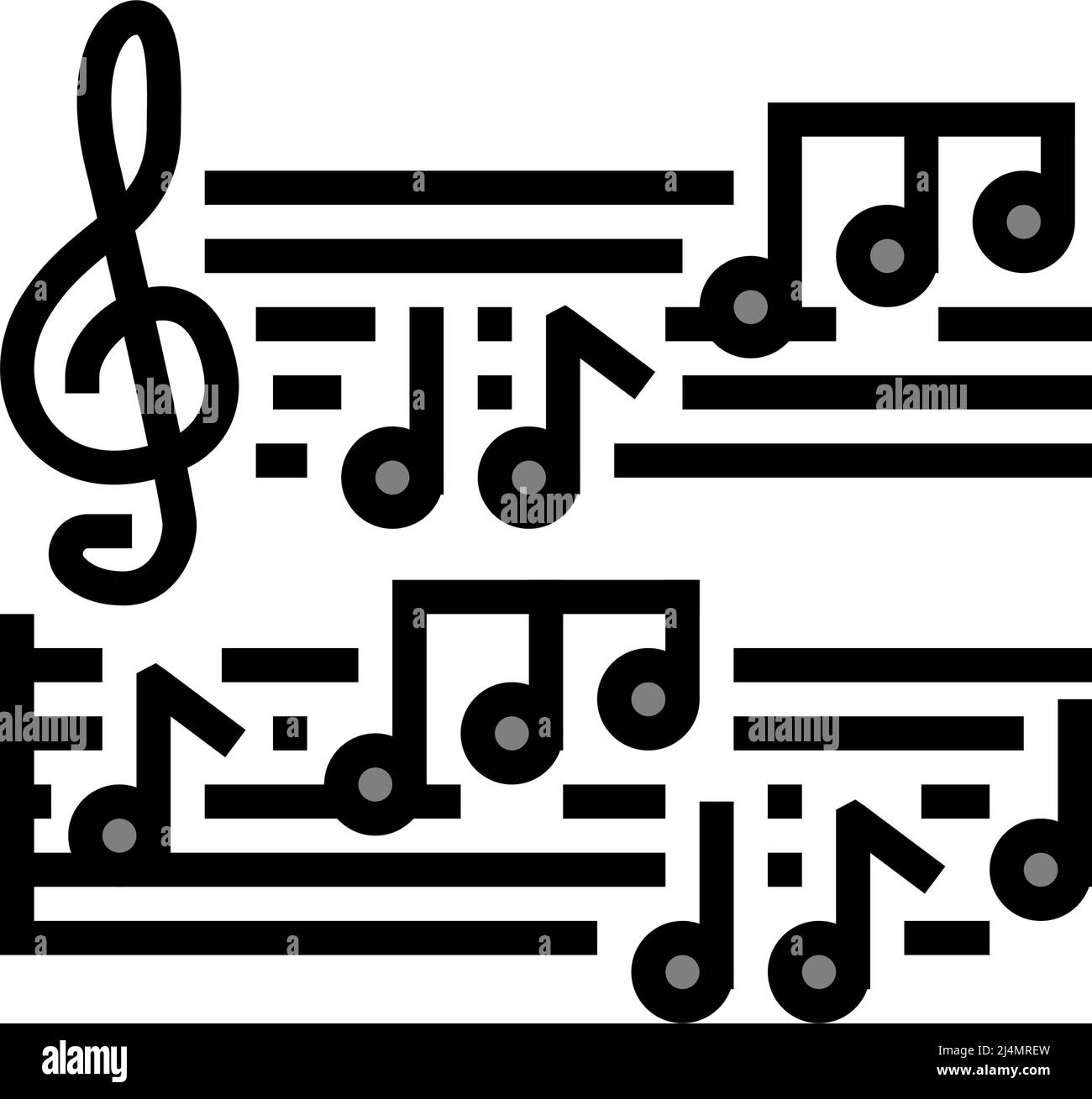 melody music color icon vector illustration Stock Vector Image & Art ...