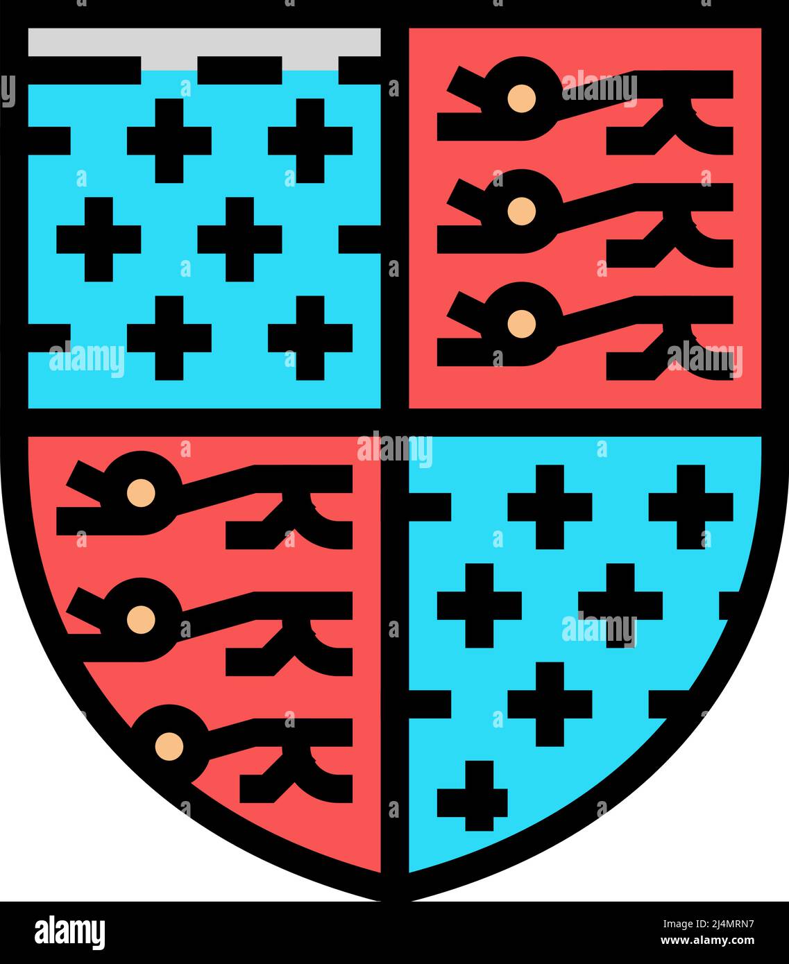 heraldry kingdom color icon vector illustration Stock Vector Image ...