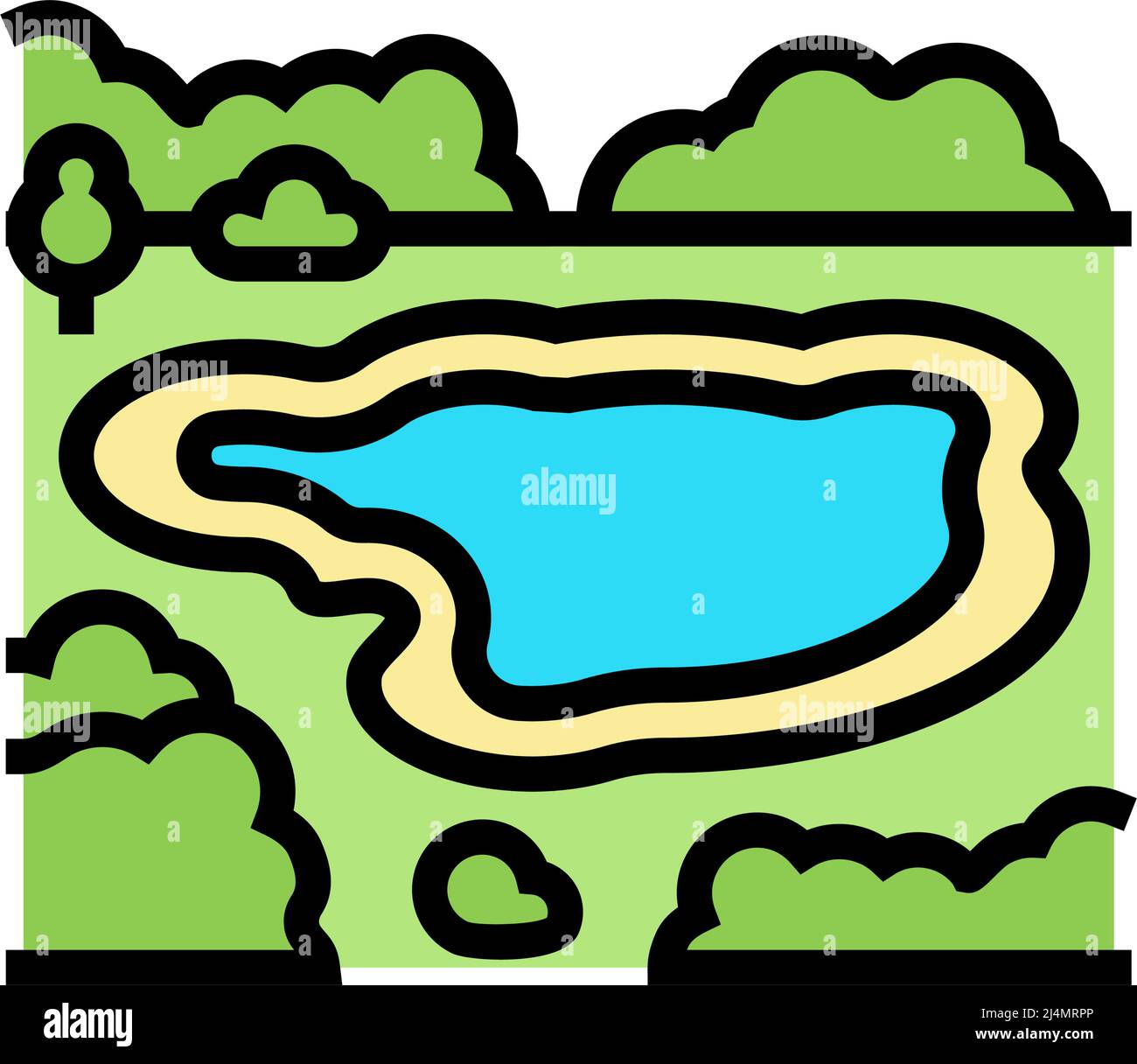 lake nature color icon vector illustration Stock Vector Image & Art - Alamy