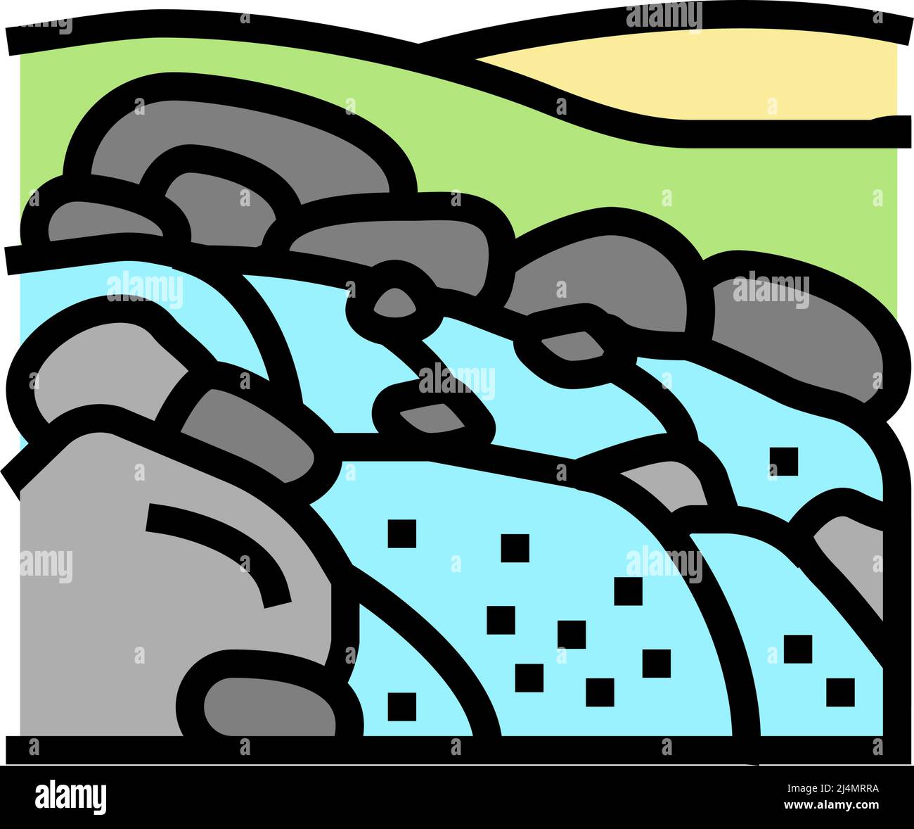 rapids river color icon vector illustration Stock Vector Image & Art ...