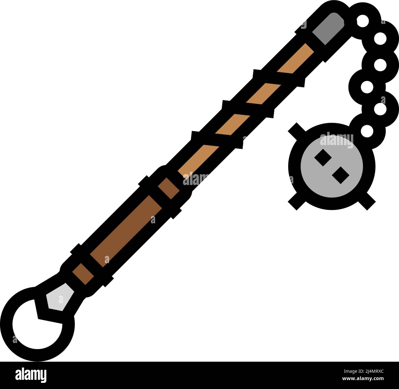 flail medieval weapon color icon vector illustration Stock Vector Image ...