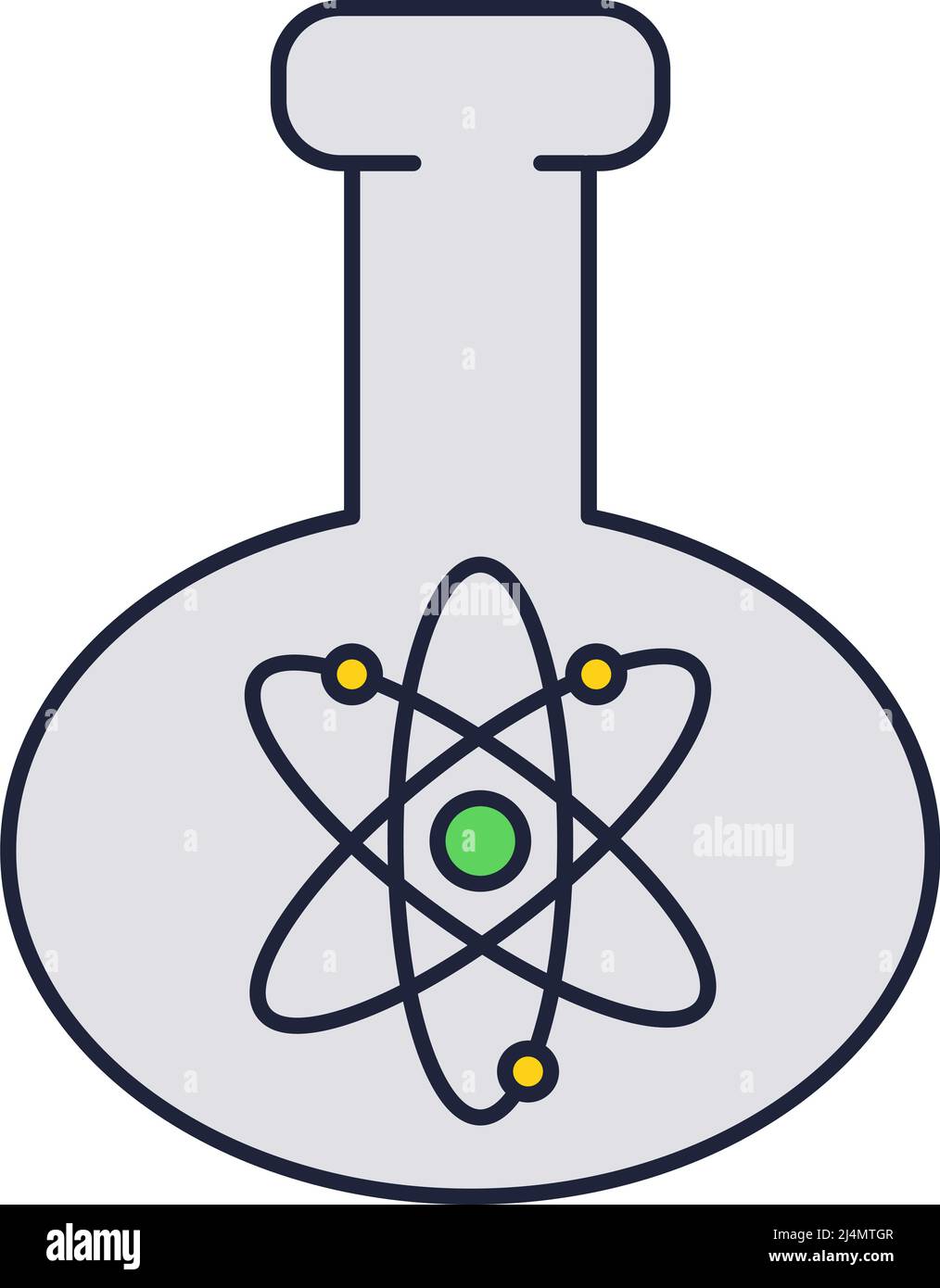 Chemistry lab icon science laboratory flask vector Stock Vector Image ...